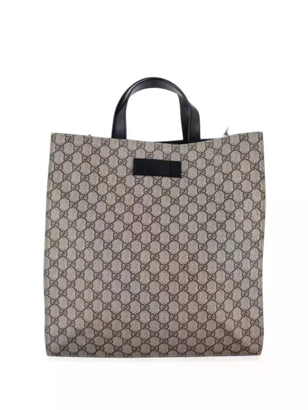 Gucci Convertible Soft Open Gg Coated Canvas Tall Tote Bag