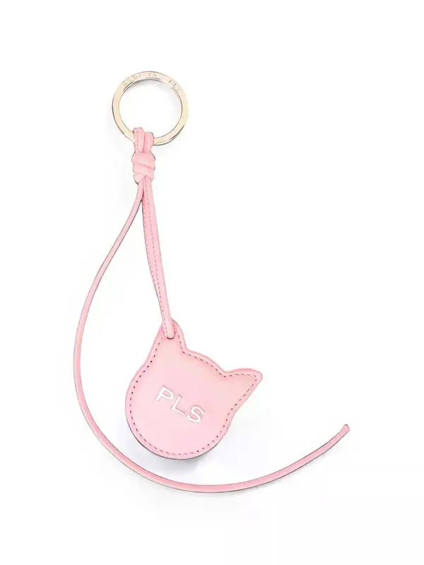 Philosophy Di Lorenzo Serafini Cat-shape Leather Keyring - Pink