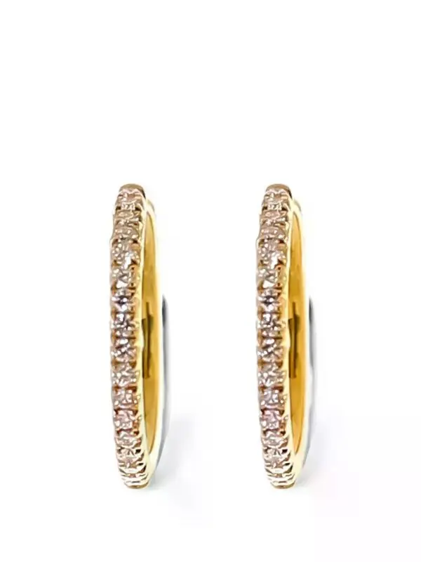 LISA NIK Yellow Diamond Hoop Earrings