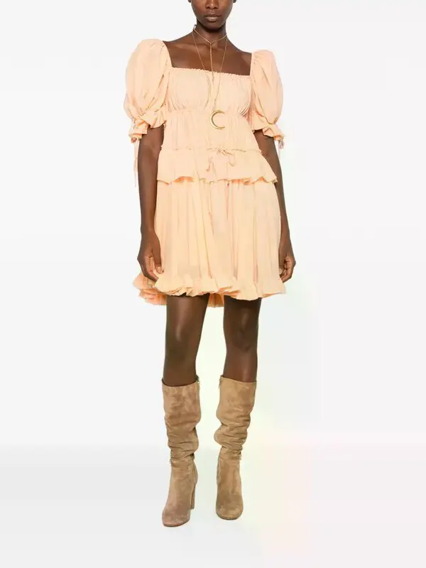 Chloé Ruffled Tiered Mini Dress