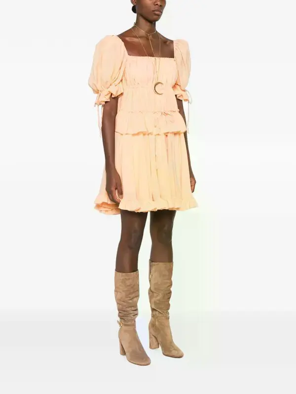 Chloé Ruffled Tiered Mini Dress