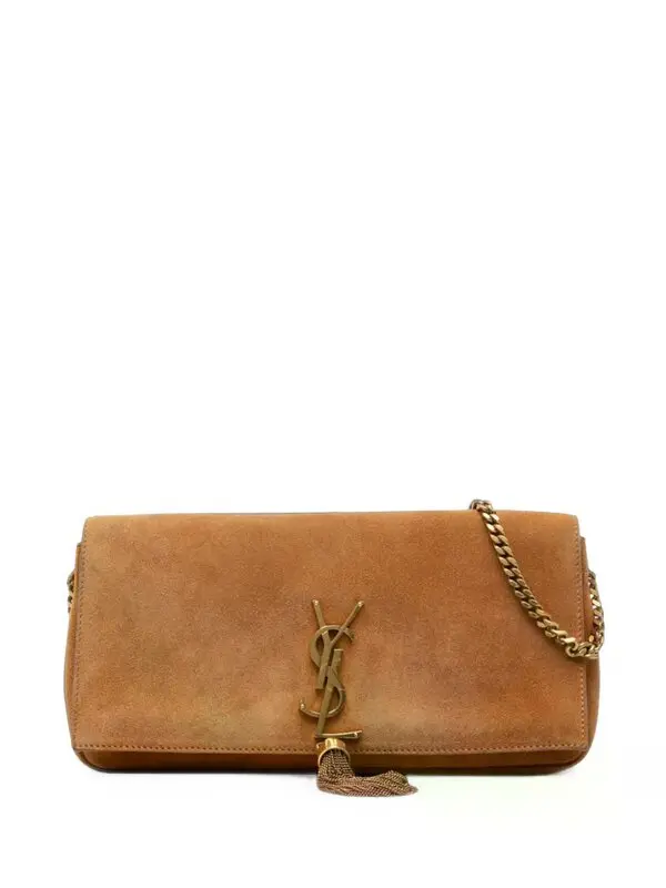Saint Laurent Suede Monogram Kate 99 Tassel Bag