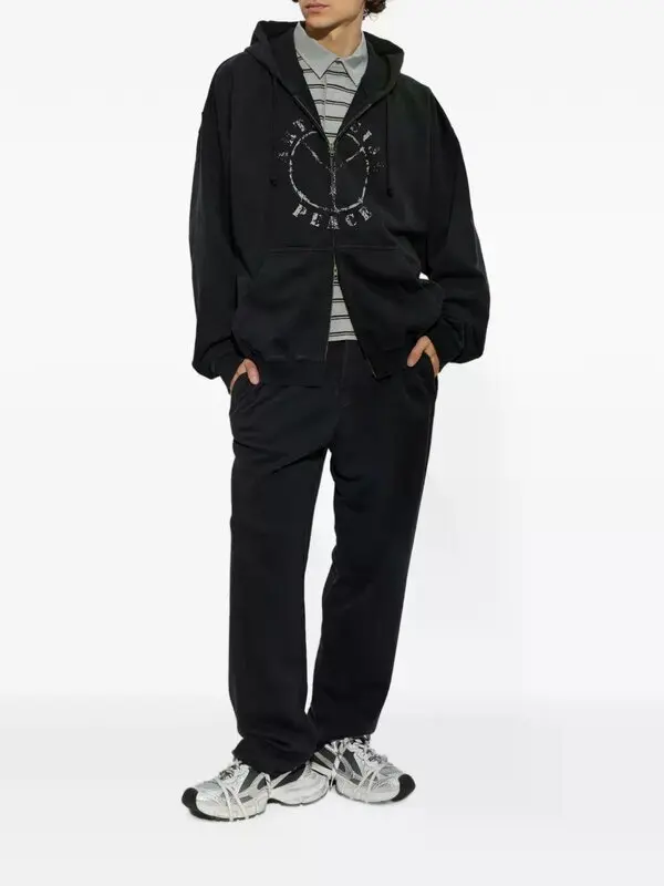 Vetements Graphic-print Zip-up Hoodie