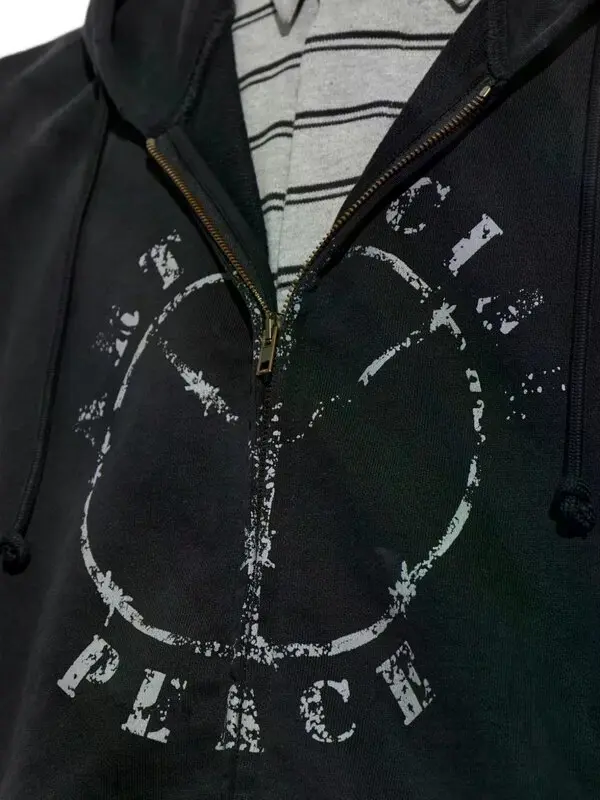 Vetements Graphic-print Zip-up Hoodie