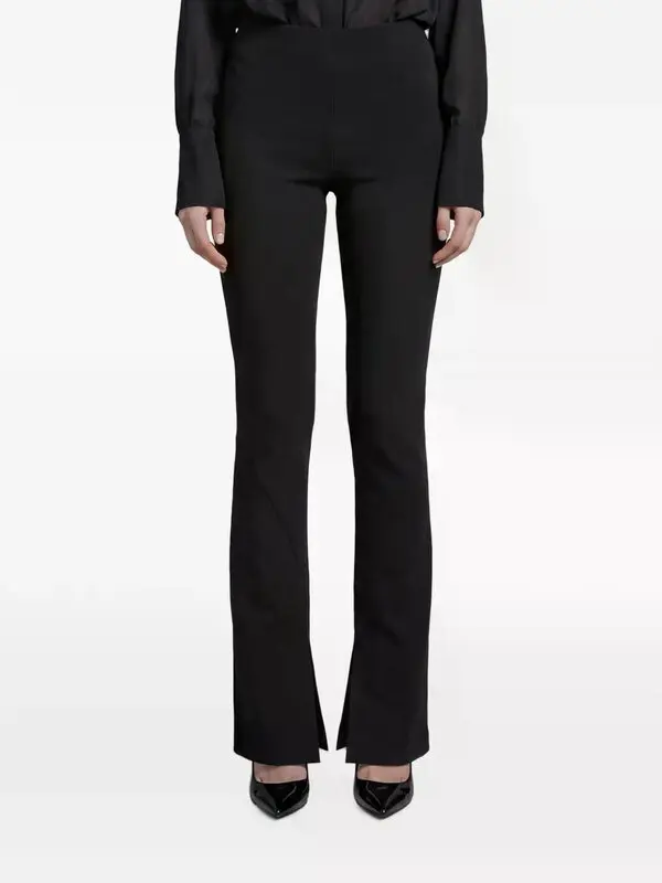 Federica Tosi Cady Trousers With Slit Hem - Black