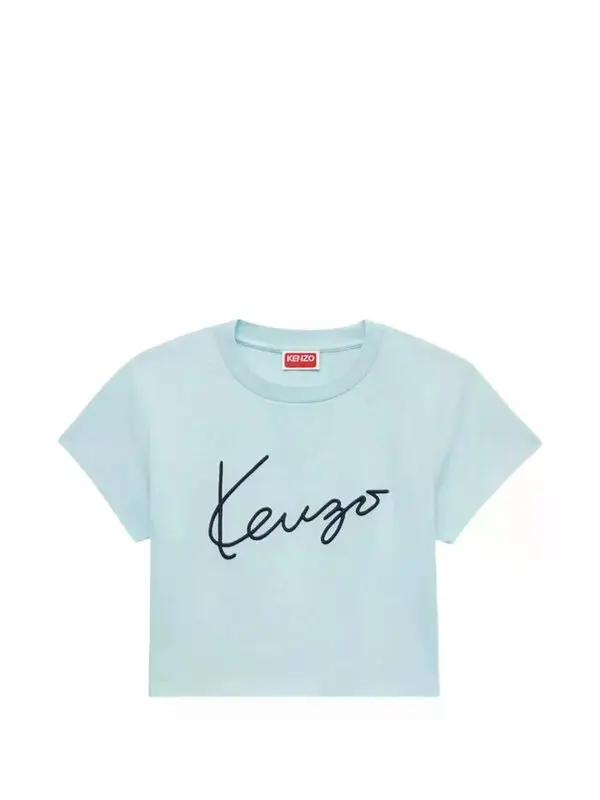 Kenzo Signature Embroidered Cropped T-shirt