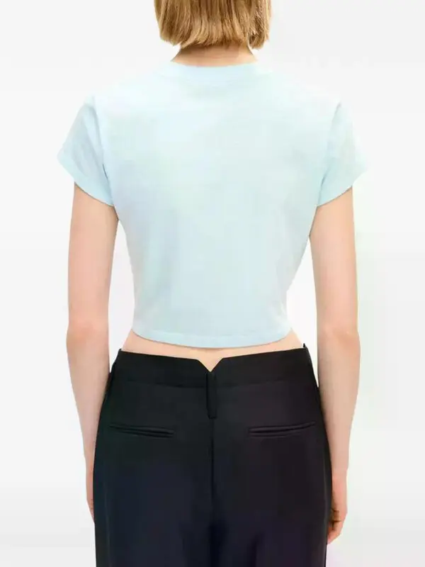 Kenzo Signature Embroidered Cropped T-shirt