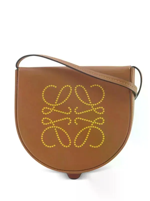 Loewe Smooth Calfskin Anagram Heel Cross Body Mini Bag - Brown