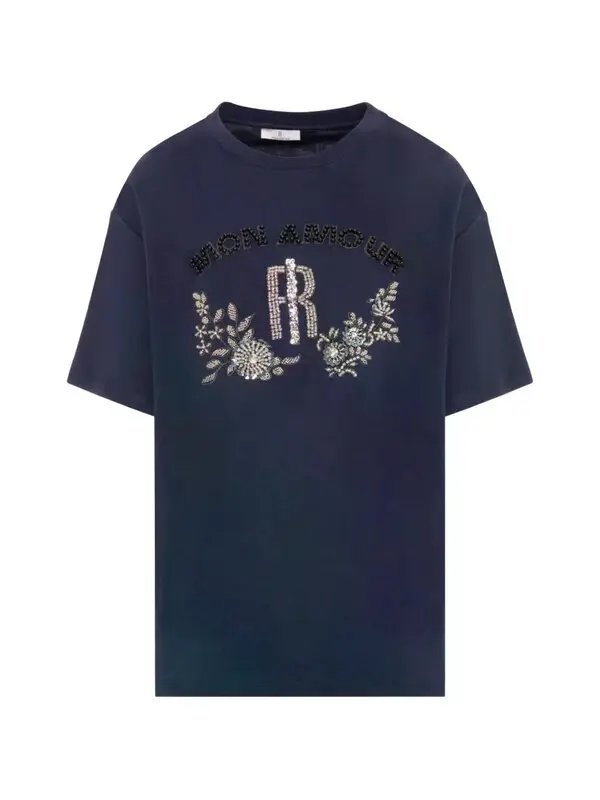 FRACOMINA Embellished Logo-patch T-shirt