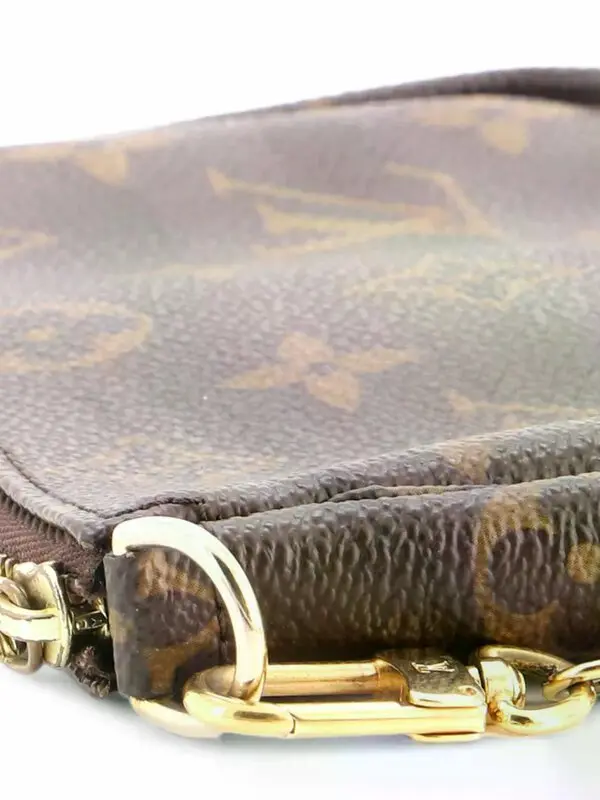 LOUIS VUITTON Pochette Accessoires Monogram Canvas Mini Clutch Bag - Brown