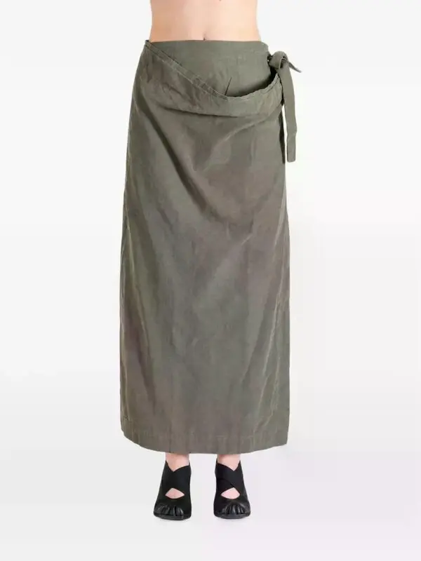 CASEY CASEY Wrap-style Drawstring Midi Skirt