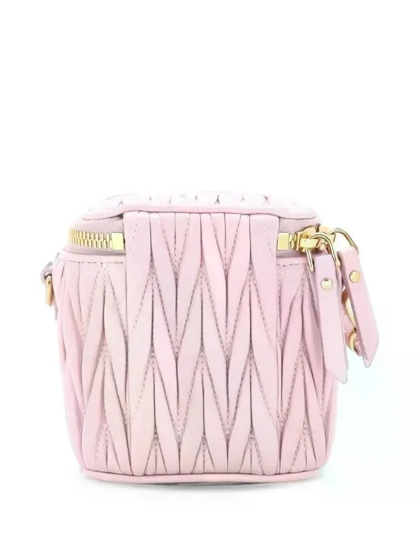 Miu Miu Matelassé Leather Micro Vanity Case Crossbody Bag