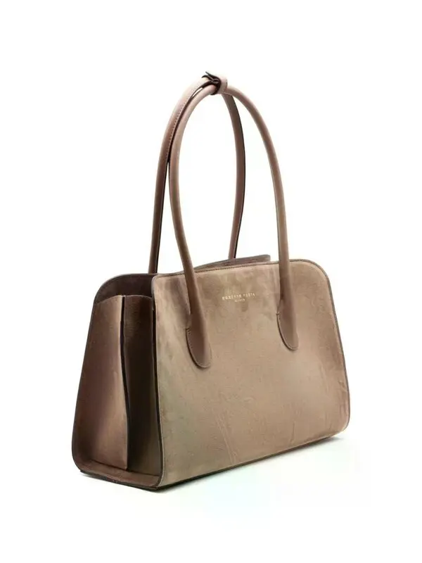 Roberto Festa Zeta Soft Suede Tote Bag - Neutrals