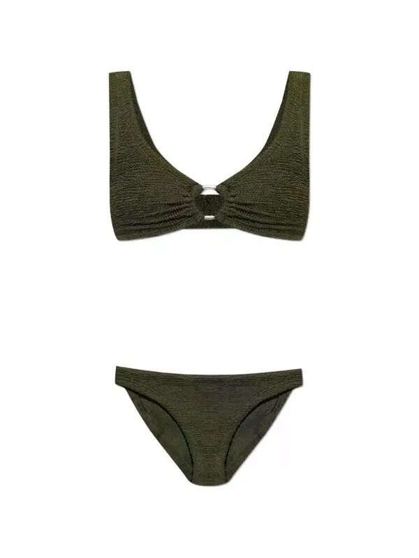 Hunza G Julia Crinkle-effect Bikini - Green