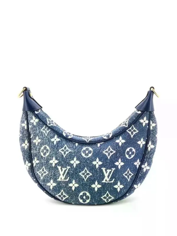 LOUIS VUITTON Loop Monogram Jacquard Denim Hobo Bag - Blue