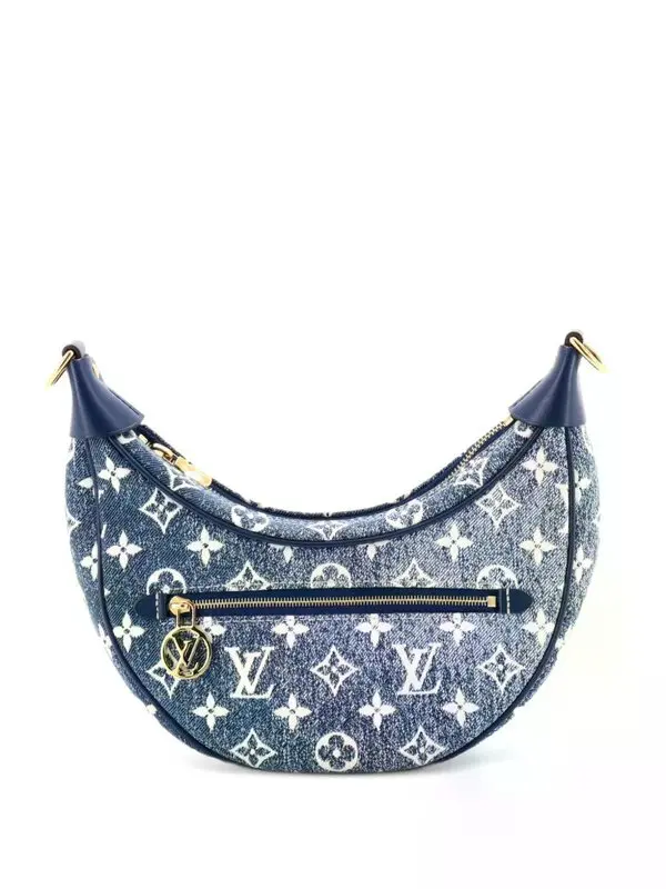 LOUIS VUITTON Loop Monogram Jacquard Denim Hobo Bag - Blue