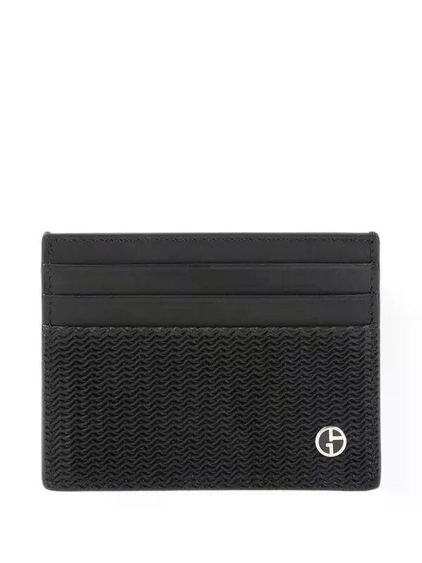 Giorgio Armani Textured-leather Cardholder - Black