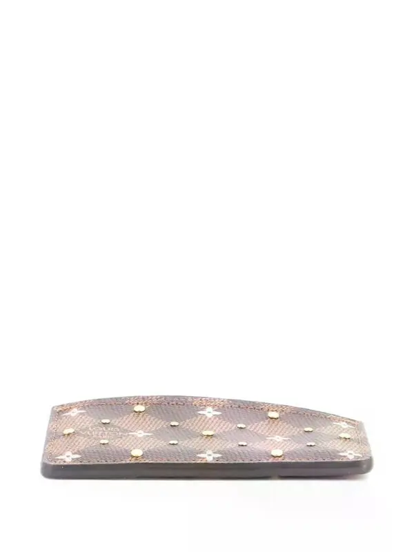 LOUIS VUITTON Flower Printed Studded Damier Card Holder