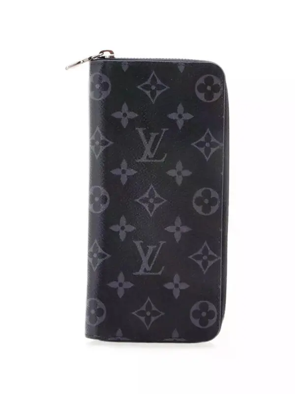 LOUIS VUITTON Zippy Wallet Monogram Eclipse Canvas Vertical Small Wallets