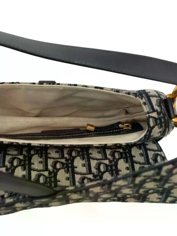Dior 2019 Oblique Canvas Saddle Bag Shoulder Bag