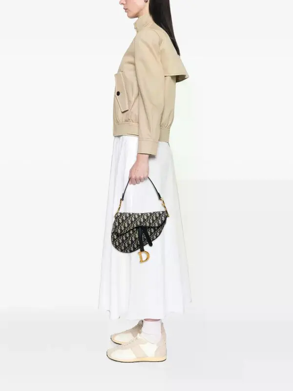 Dior Oblique Canvas Saddle Bag Shoulder Bag - Blue