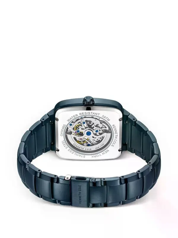 KENNETH COLE Skeleton-dial Square-face 40mm Watch