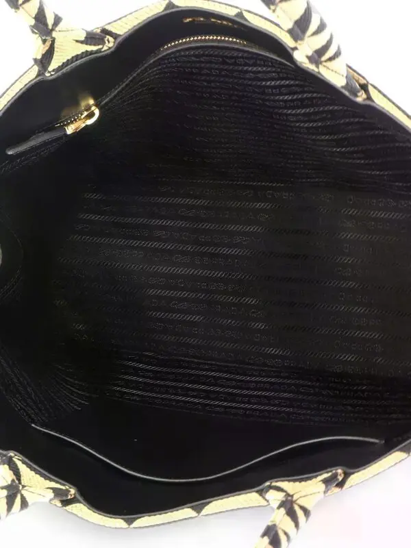 Prada Symbole Shopper Jacquard Large Tote Bag