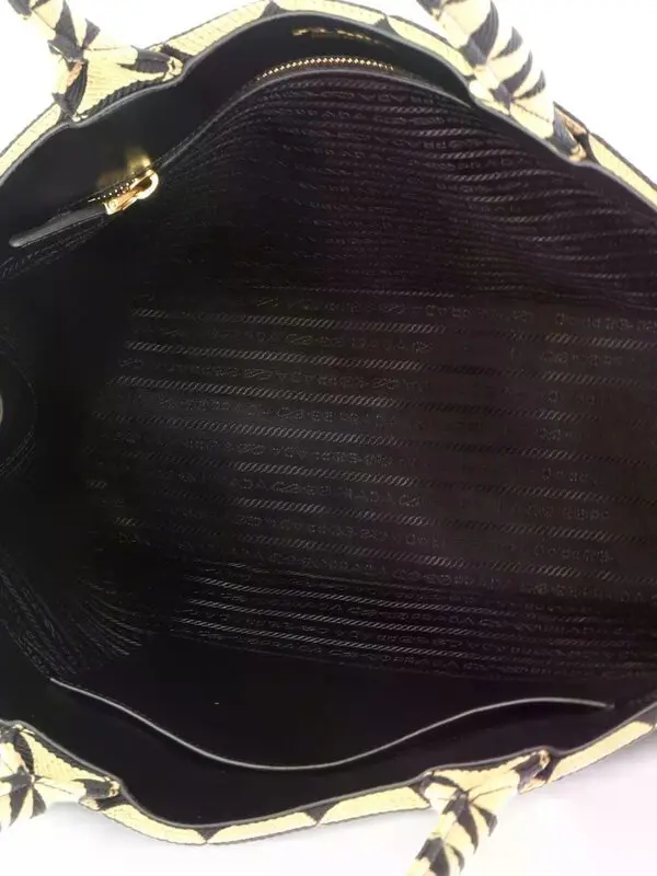 Prada Large Jacquard Shopper Tote Bag