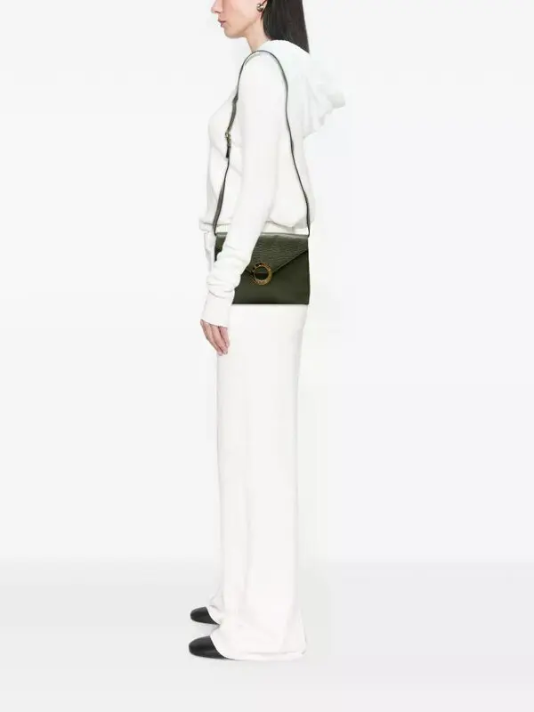 Celine 2012 Calfskin Circle Logo Envelope Flap Crossbody Bag