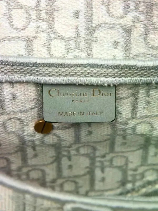 Dior 2020 Oblique Embroidered Canvas Saddle Bag Shoulder Bag
