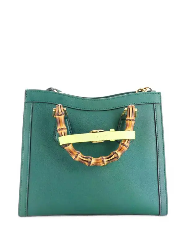 Gucci Diana Nm Bamboo Handle Leather Small Tote Bag