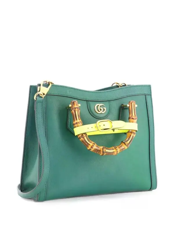 Gucci Diana Nm Bamboo Handle Leather Small Tote Bag