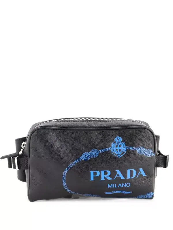 Prada Saffiano Leather Logo Waist Bag