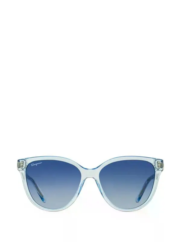 FERRAGAMO Gancini Butterfly-frame Sunglasses - Blue