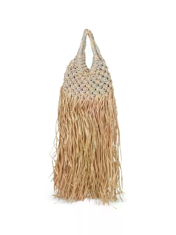 HIBOURAMA Vannifique Fringed Tote Bag - Neutrals