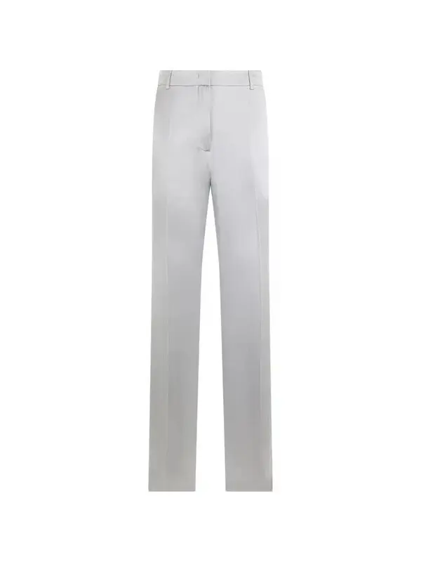 Alberta Ferretti Slim-fit Silk Satin Trousers