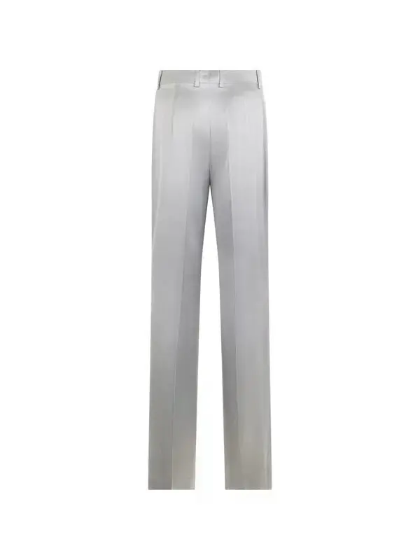 Alberta Ferretti Slim-fit Silk Satin Trousers