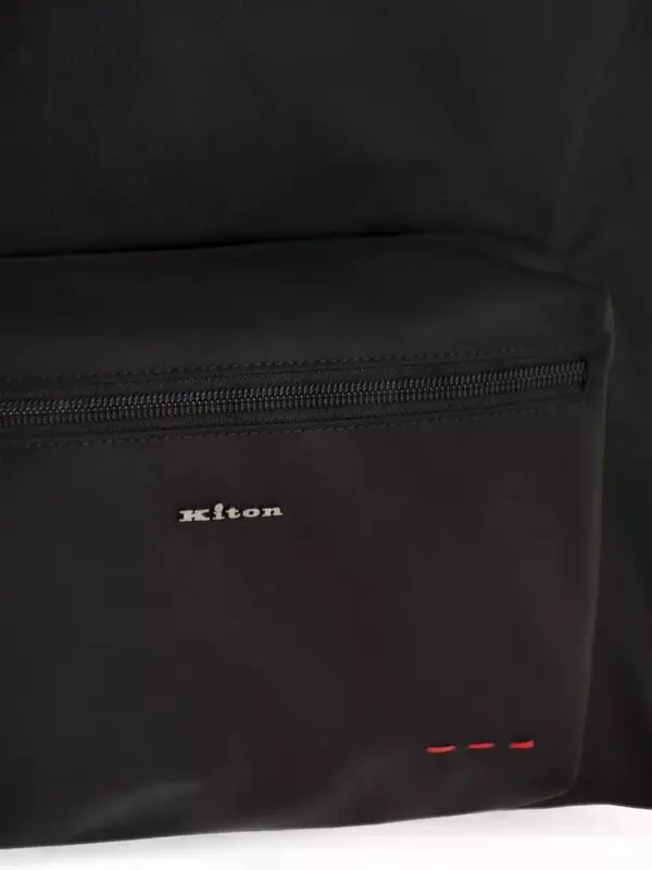 Kiton Leather-trimmed Zip-fastening Backpack