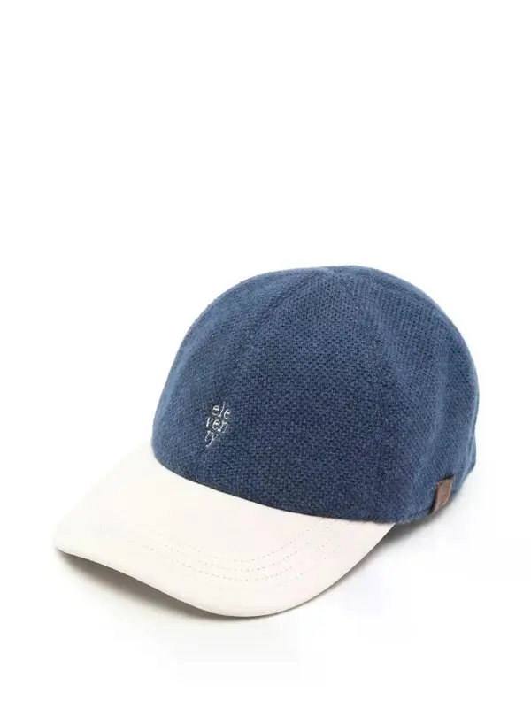 Eleventy Logo-embroidered Cashmere Baseball Cap