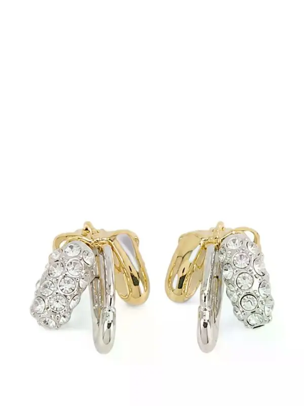 Simone Rocha Rhinestone-embellished Stacked Hoop Earrings - Gold