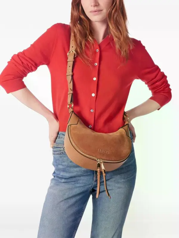LANCEL Small Origami Shoulder Bag With Zip Detail - Brown