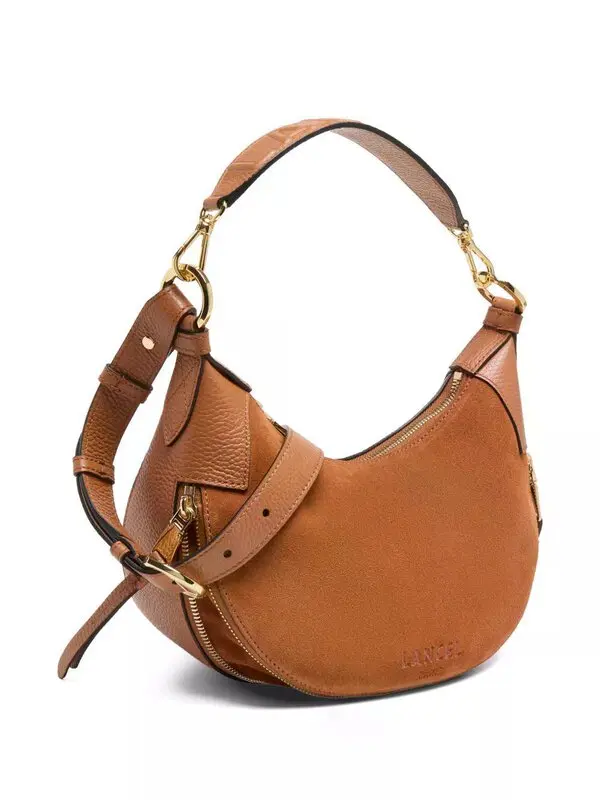 LANCEL Small Origami Shoulder Bag With Zip Detail - Brown