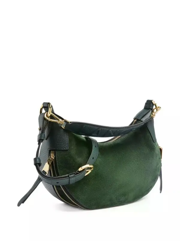 LANCEL Small Origami Suede Shoulder Bag