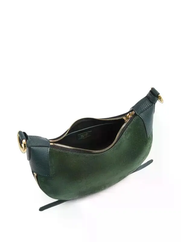 LANCEL Small Origami Suede Shoulder Bag