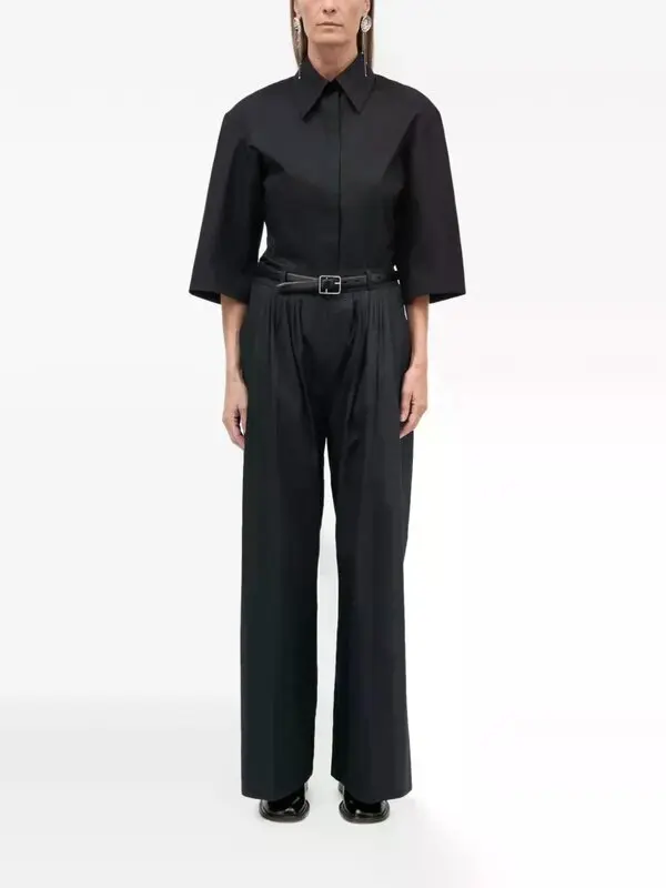 Mark Kenly Domino Tan Paji Straight-leg Trousers