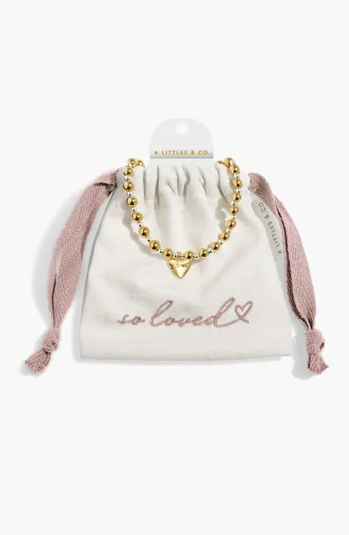 A LITTLES & CO So Loved' Heart Charm Bracelet
