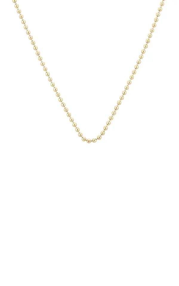 JULIA CHAFE 14k Yellow Solid Ball Chain Necklace
