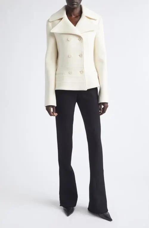 Proenza Schouler Romane Compact Melton Wool Jacket - Ivory