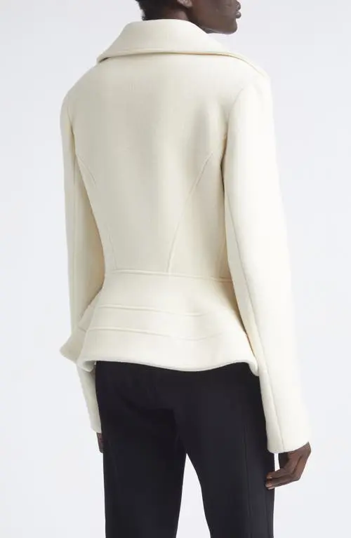 Proenza Schouler Romane Compact Melton Wool Jacket - Ivory