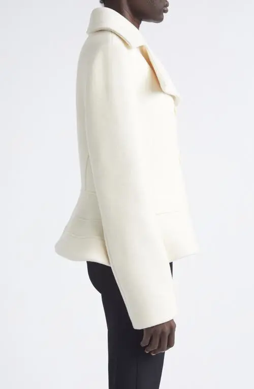 Proenza Schouler Romane Compact Melton Wool Jacket - Ivory
